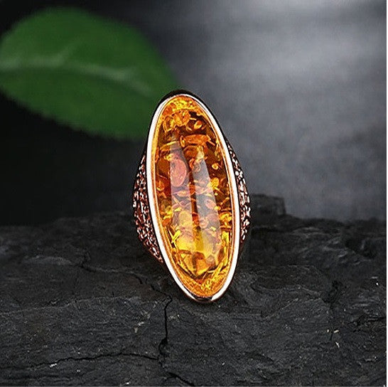 Lava Ring In Fiery Oval Opal – VistaShops