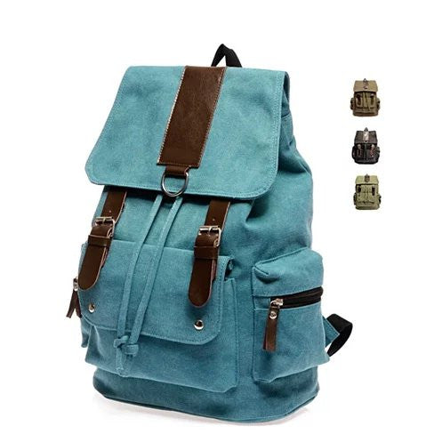 Back To Campus Canvas Backpack In 4 Colors – VistaShops